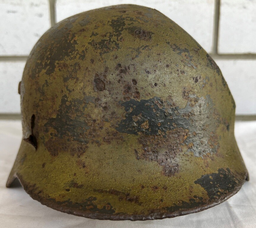 Hungarian helmet with large battle hole from Ostrogorzhsk
