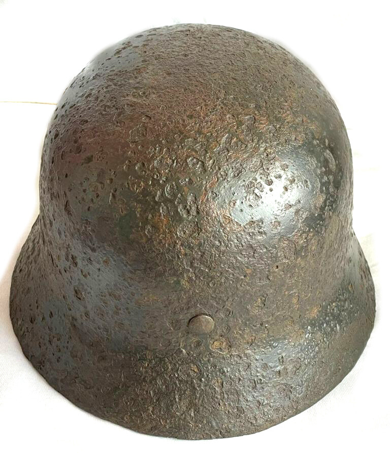 Waffen-SS helmet M35 with two decals CA Poscher