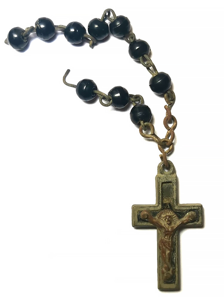 German WW2 Catholic cross from rosary