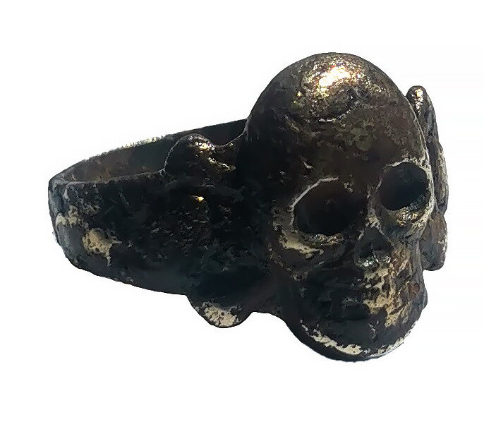 German brass skull ring from Leningrad