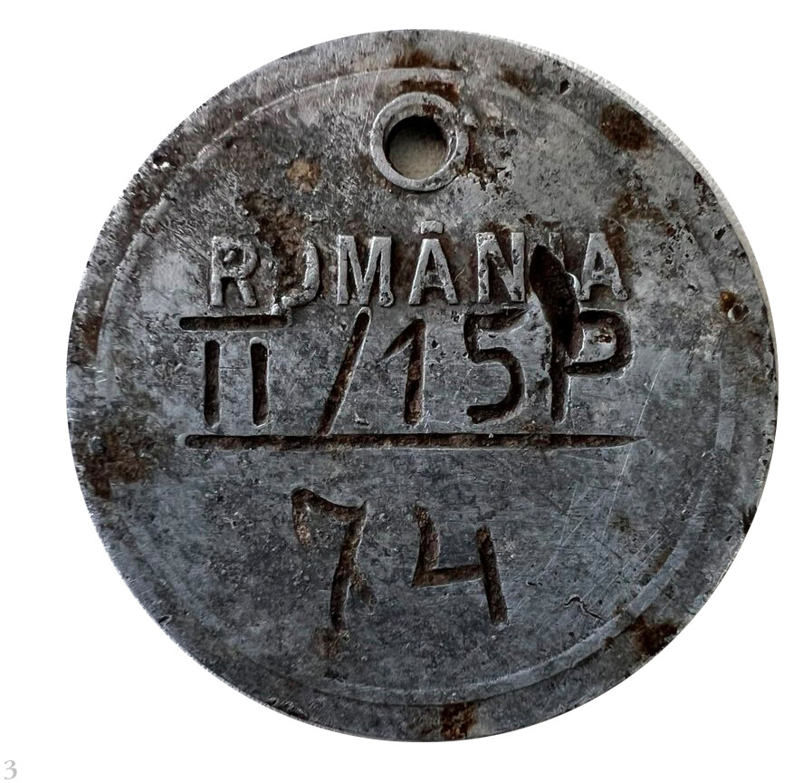 Circular Romania WW2 ID-tag from Stalingrad