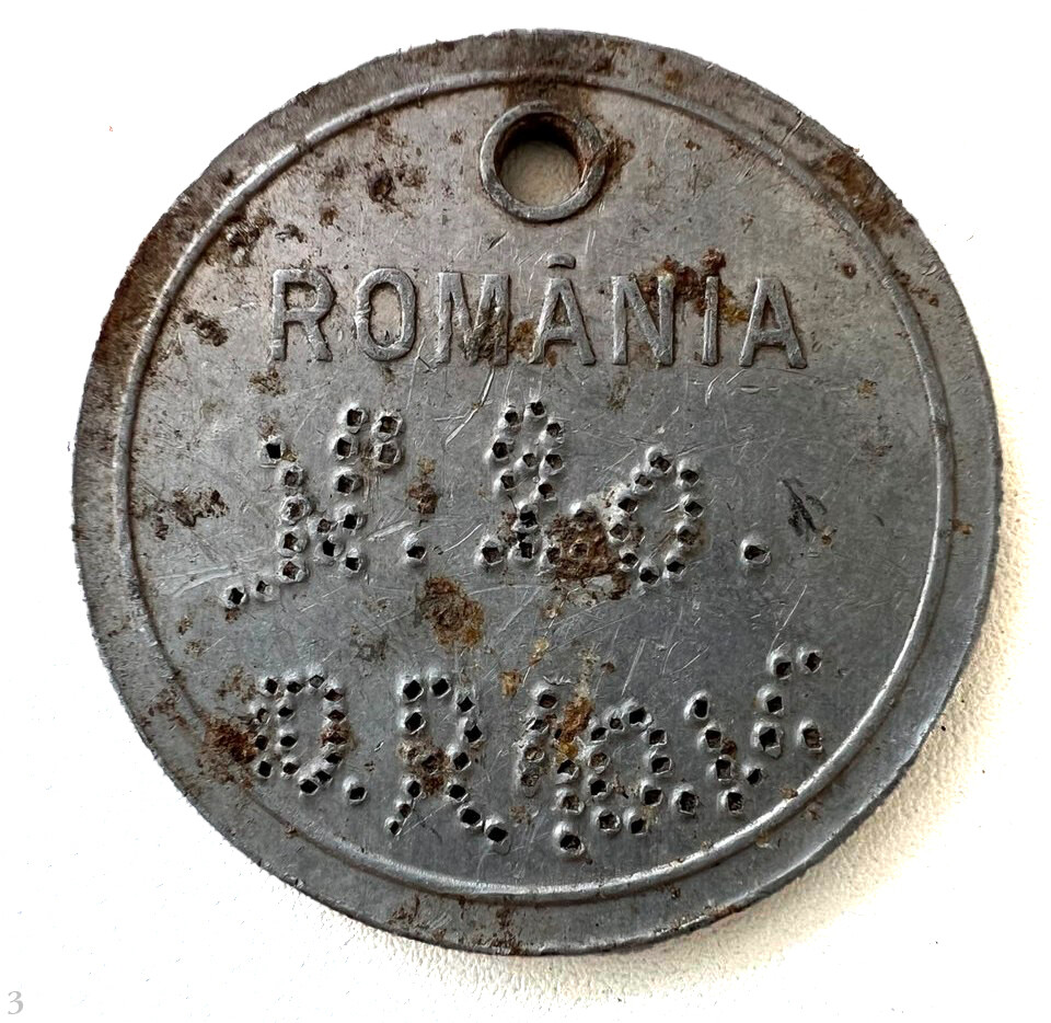 Circular Romania World War Two ID-tag from Stalingrad
