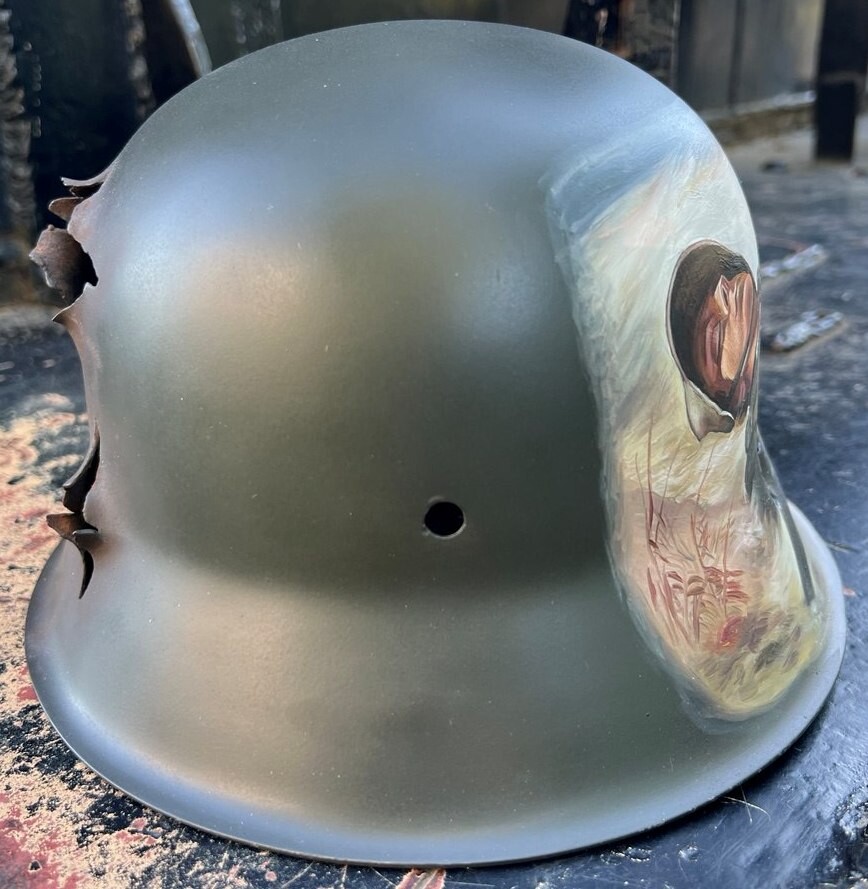 Restored German helmet M42 (Orlovka site)