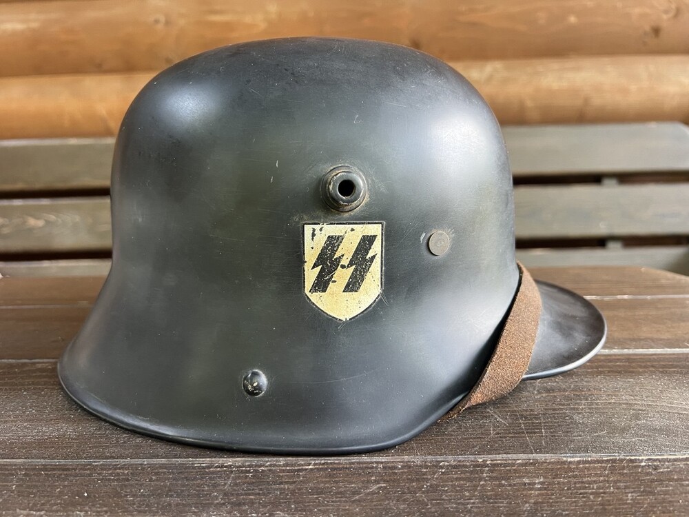 Restored German helmet, SS stormtroopers of the 1930s.
