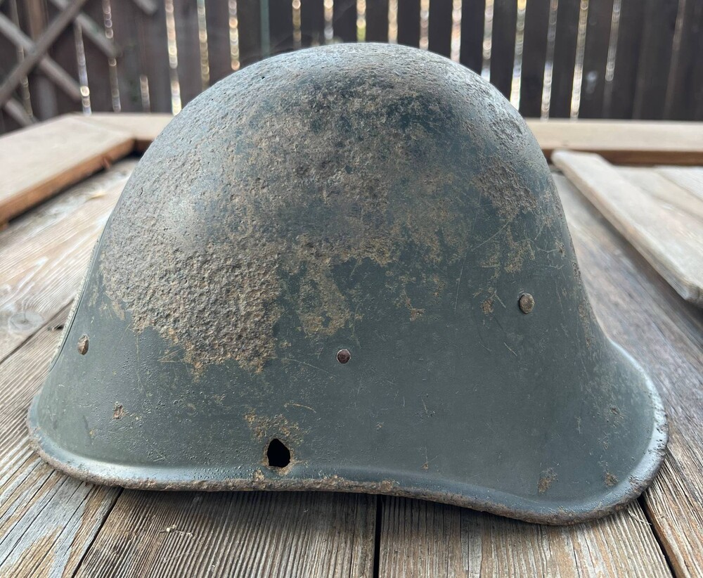 World War Two Romanian helmet / from Stalingrad