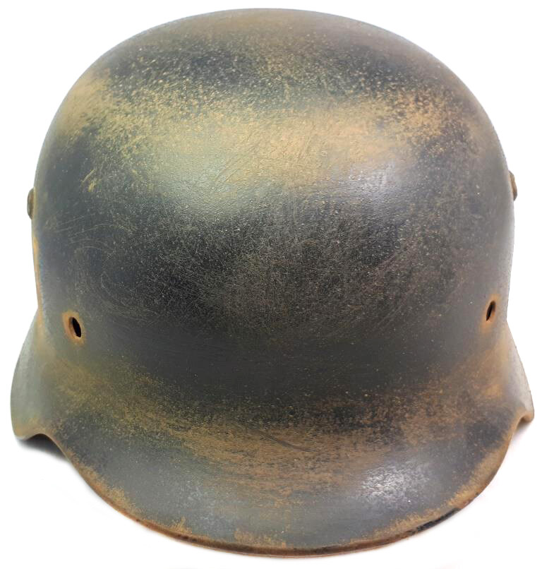 Black Waffen SS helmet M35 DD, Restoration