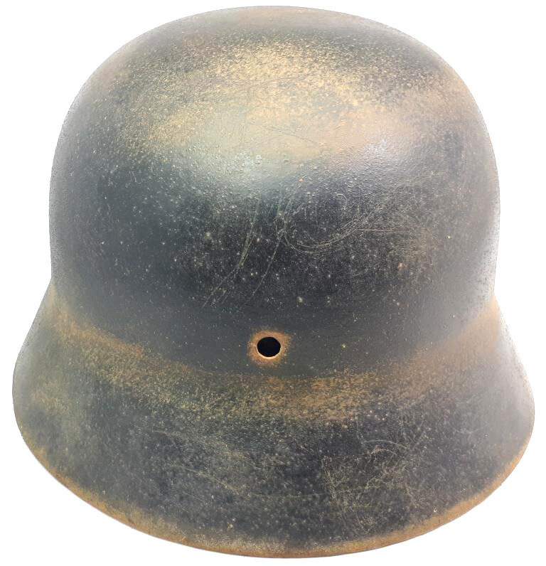 Black Waffen SS helmet M35 DD, Restoration