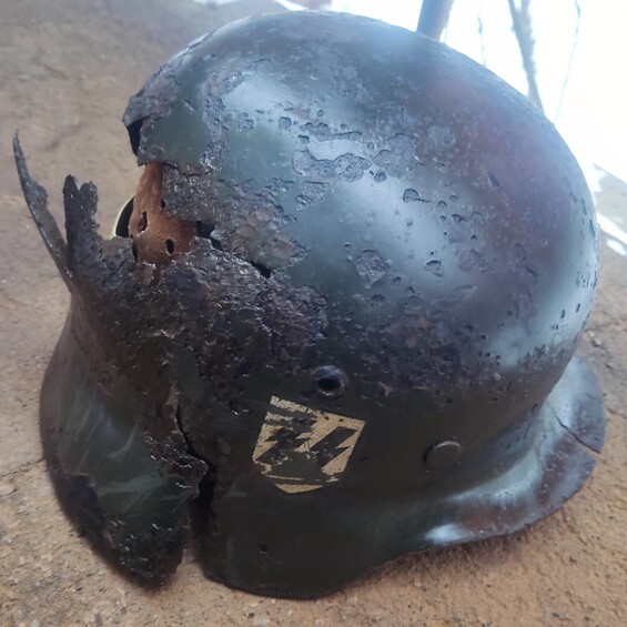 Waffen SS helmet from Kestenga (Karelia)