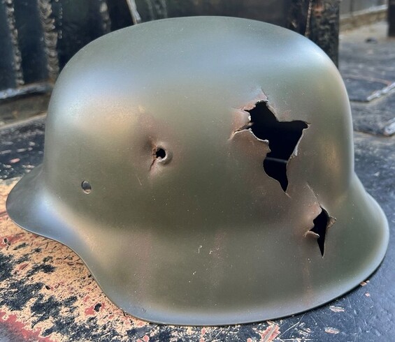 Restored German helmet M42 (Orlovka site)
