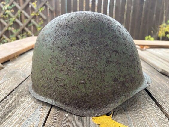 Soviet helmet from Trehostrovsky farmstead