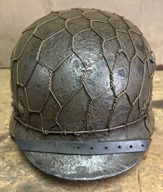 Restored German helmet M35 DD, Waffen SS