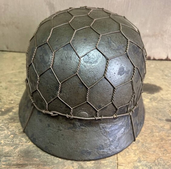 Restored German helmet M35 DD, Waffen SS